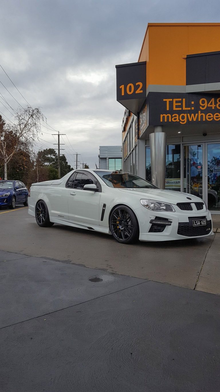 HSV Commodore VF GTS Maloo White with Koya SF12 Aftermarket Wheels ...