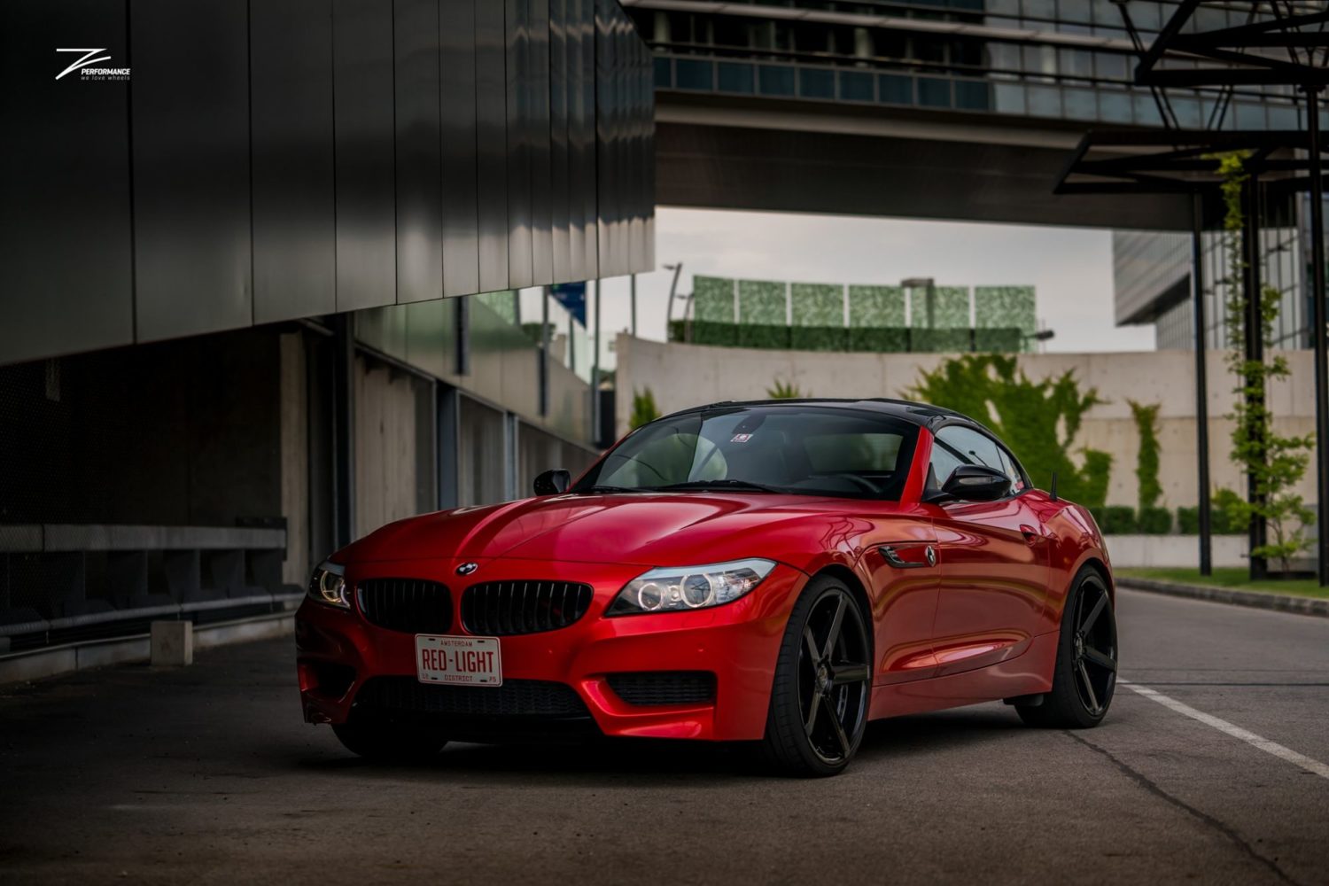 BMW Z4 E89 Red with Z Performance ZP.06 Aftermarket Wheels | Wheel Front