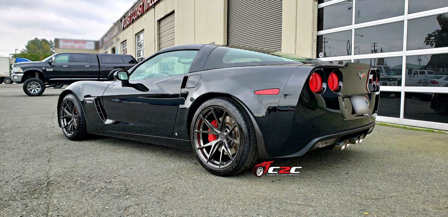 Chevrolet Corvette C6 Z06 Black with Niche Misano Forged Aftermarket ...
