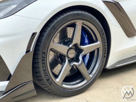 Chevrolet Corvette C7 ZR1 White Forgeline CF1 Open Lug | Wheel Front