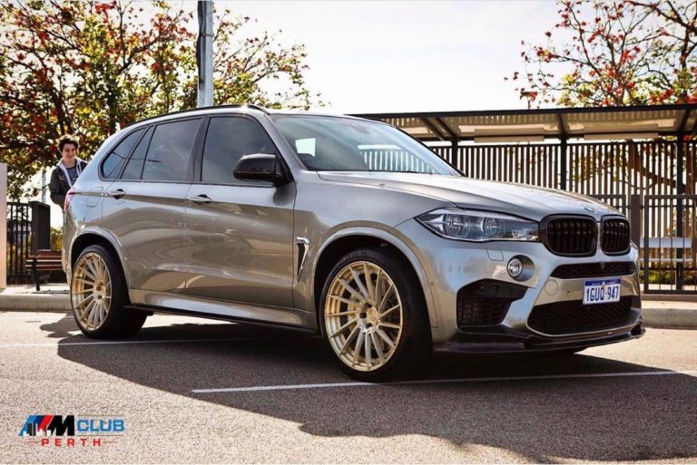 BMW X5M F85 Grey with Royal Gold BC Forged RZ815 Aftermarket Wheels ...