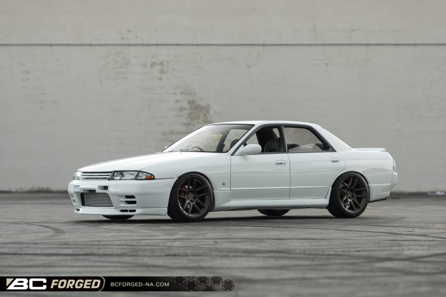 Nissan Skyline R32 GTS-T White BC Forged KL14 | Wheel Front