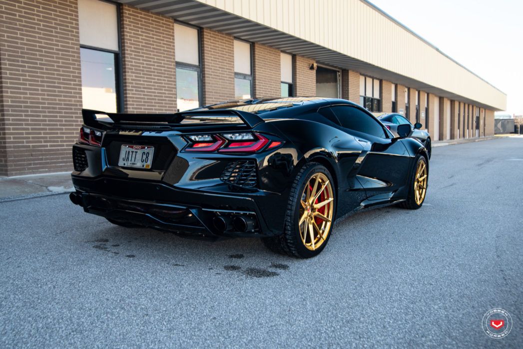 Chevrolet Corvette C8 Stingray Black Vossen EVO-2 | Wheel Front