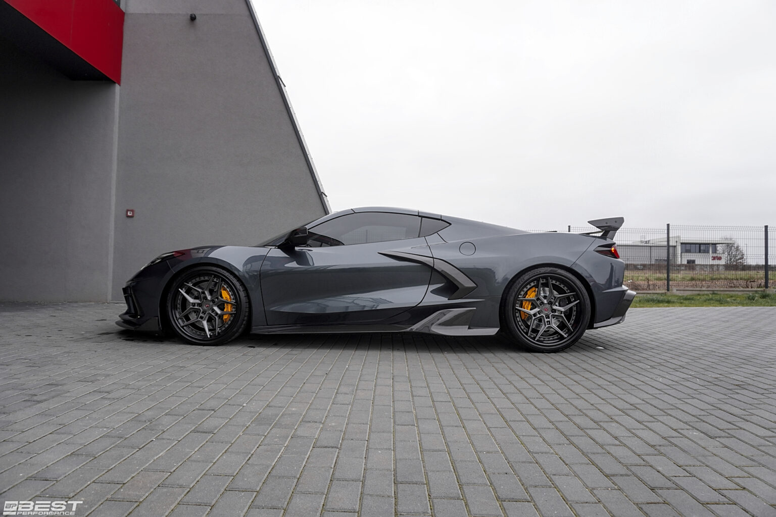 Chevrolet Corvette C8 Stingray Grey Vossen EVo-4 ( 3pieces ) | Wheel Front