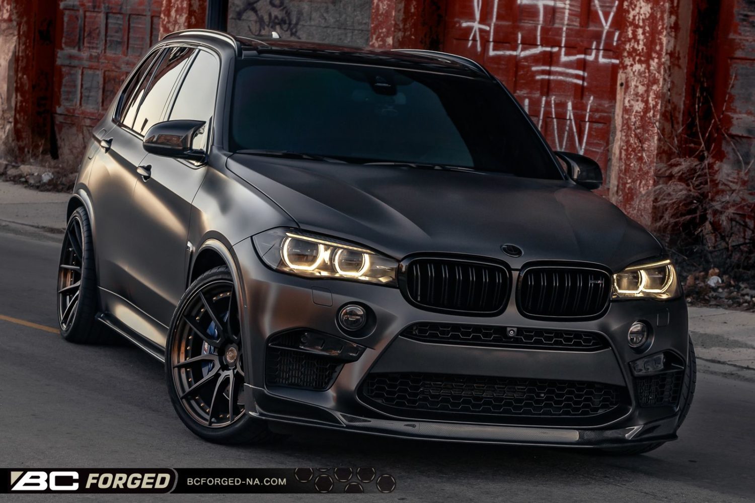 BMW X5M F85 Black with BC Forged HCA162S Aftermarket Wheels | Wheel Front
