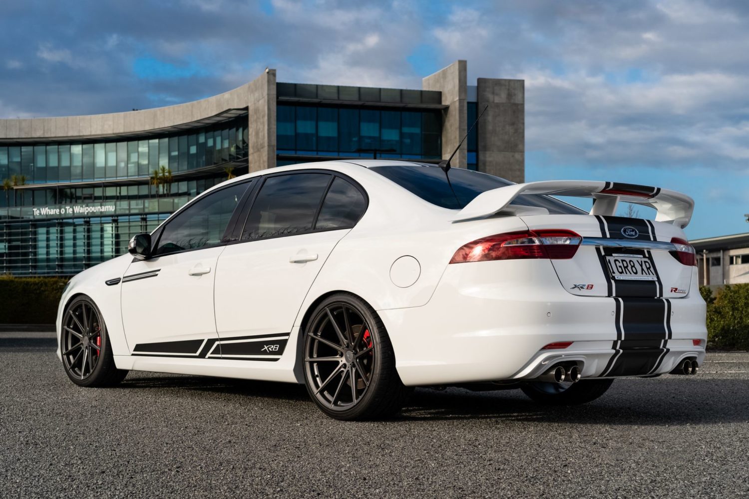 Ford Falcon FGX XR8 White with TSW Bathurst Aftermarket Wheels | Wheel ...