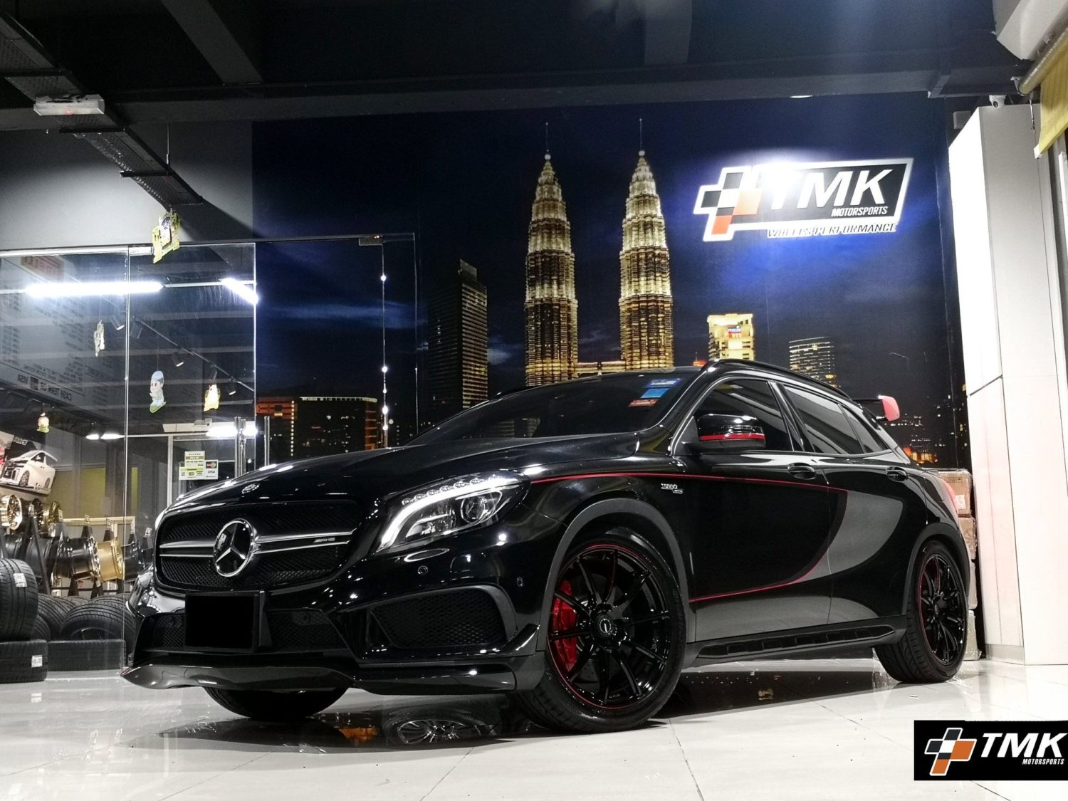 Mercedes-Benz GLA45 AMG Black with Rays Gram Lights 57Transcend REV ...