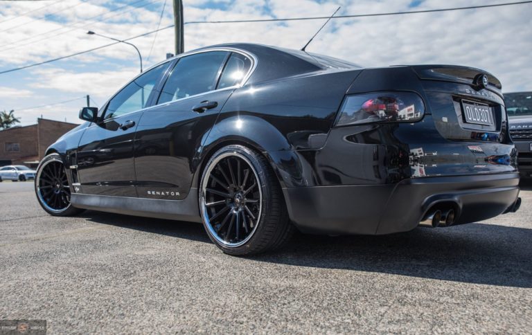 HSV Commodore VE Senator Black with Asanti ABL-24 Aftermarket Wheels ...