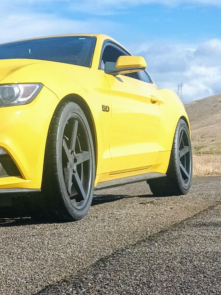 Ford Mustang S550 Yellow Stance Black | Wheel Front