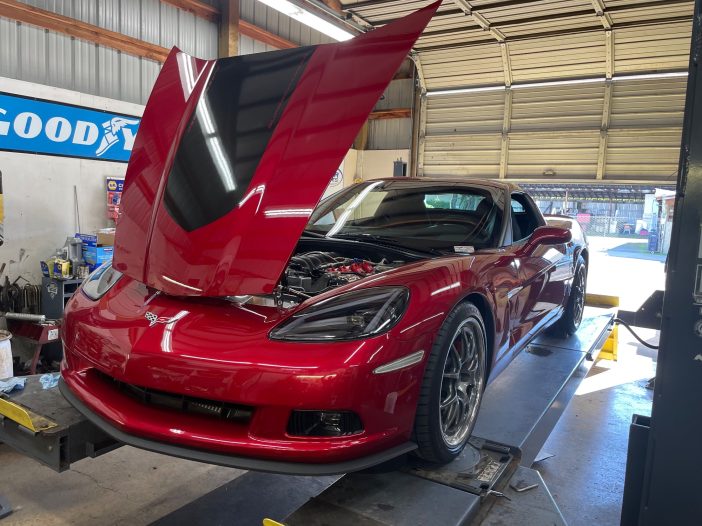 Chevrolet Corvette C6 Red With Forgeline GA3R Wheel | Wheel Front