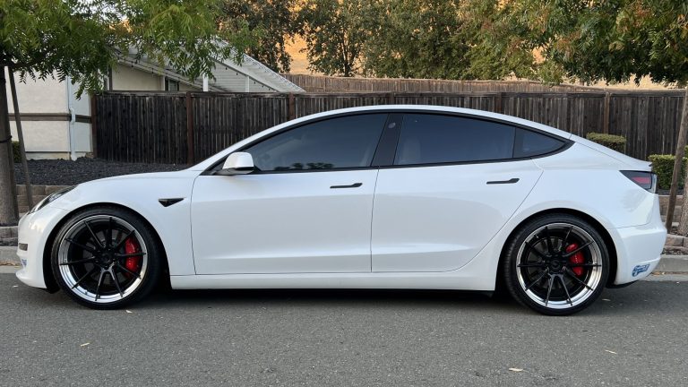 Tesla Model 3 White BC Forged HCS04 | Wheel Front