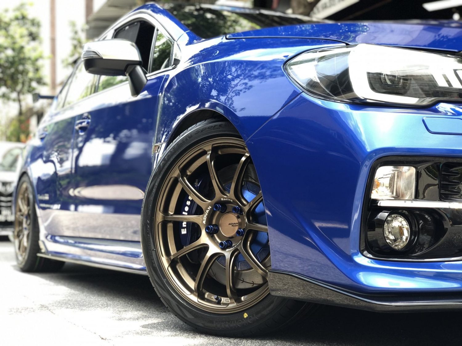 Subaru WRX STI VA Blue Advan RZ-F2 | Wheel Front