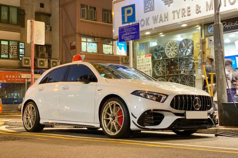 Mercedes-Benz A45S AMG W177 White TWS Forged EX-fM II Monoblock | Wheel ...