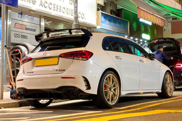 Mercedes-Benz A45S AMG W177 White TWS Forged EX-fM II Monoblock | Wheel ...