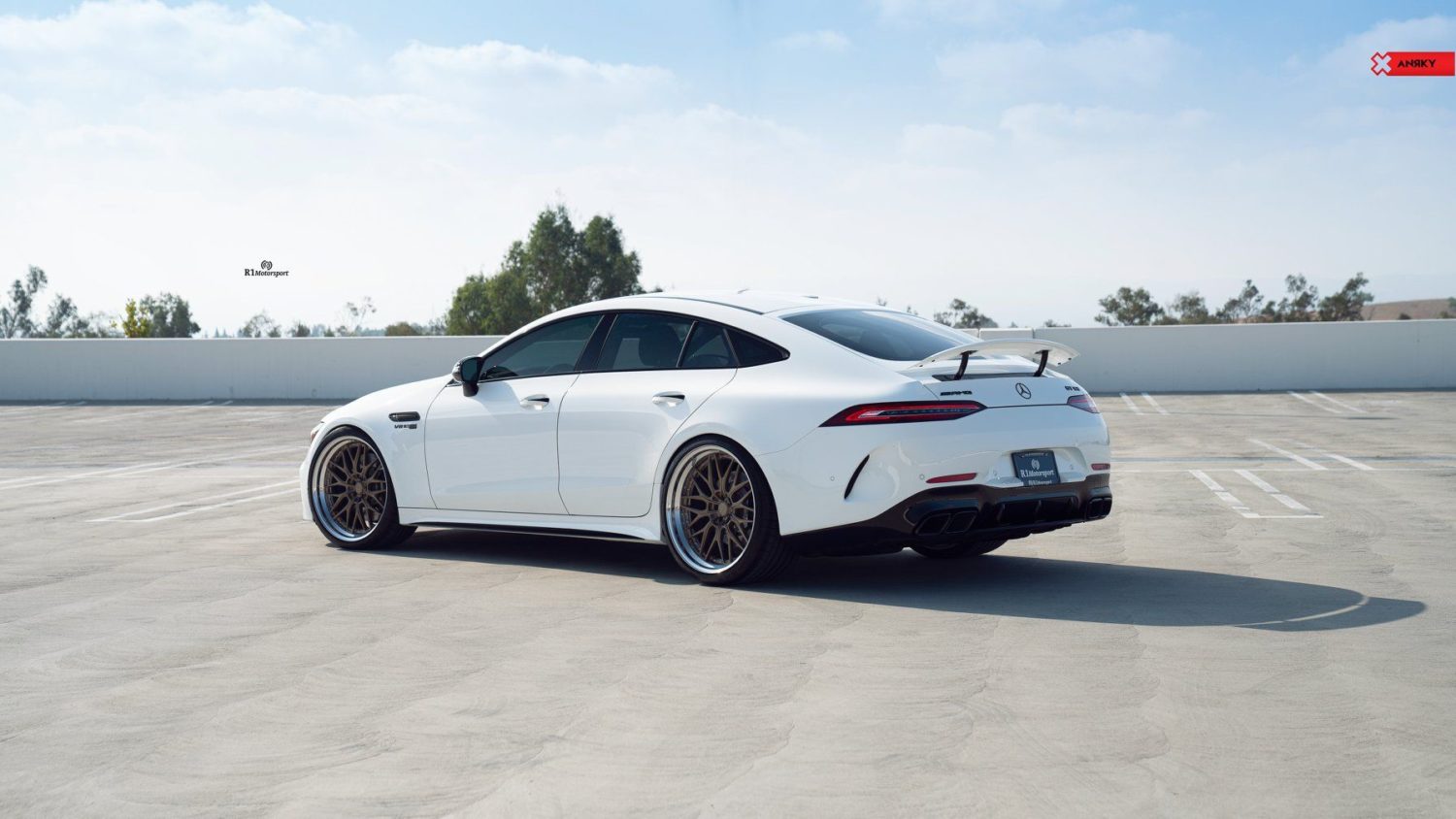 Mercedes-Benz AMG GT63s 4-Door White with ANRKY RS1 Aftermarket Wheels ...