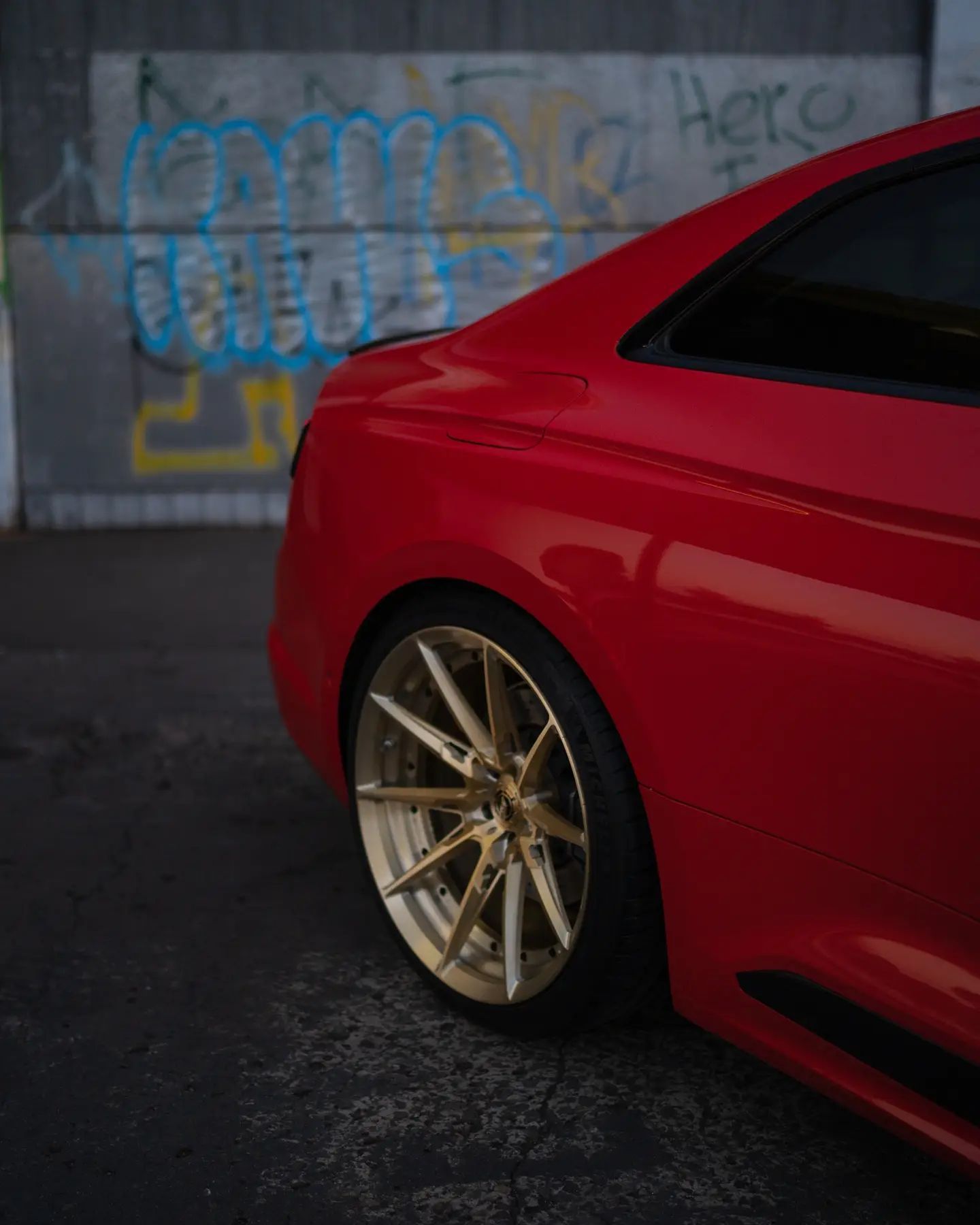 Audi RS5 B9 Red AL13 DB010R Wheel Wheel Front