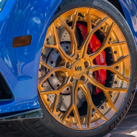 Audi RS7 C7 Blue with Variant SLT 2-piece Aftermarket Wheels | Wheel Front
