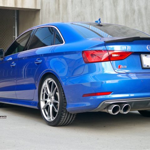 Audi S3 8V Blue with HRE FF04 Aftermarket Wheels | Wheel Front