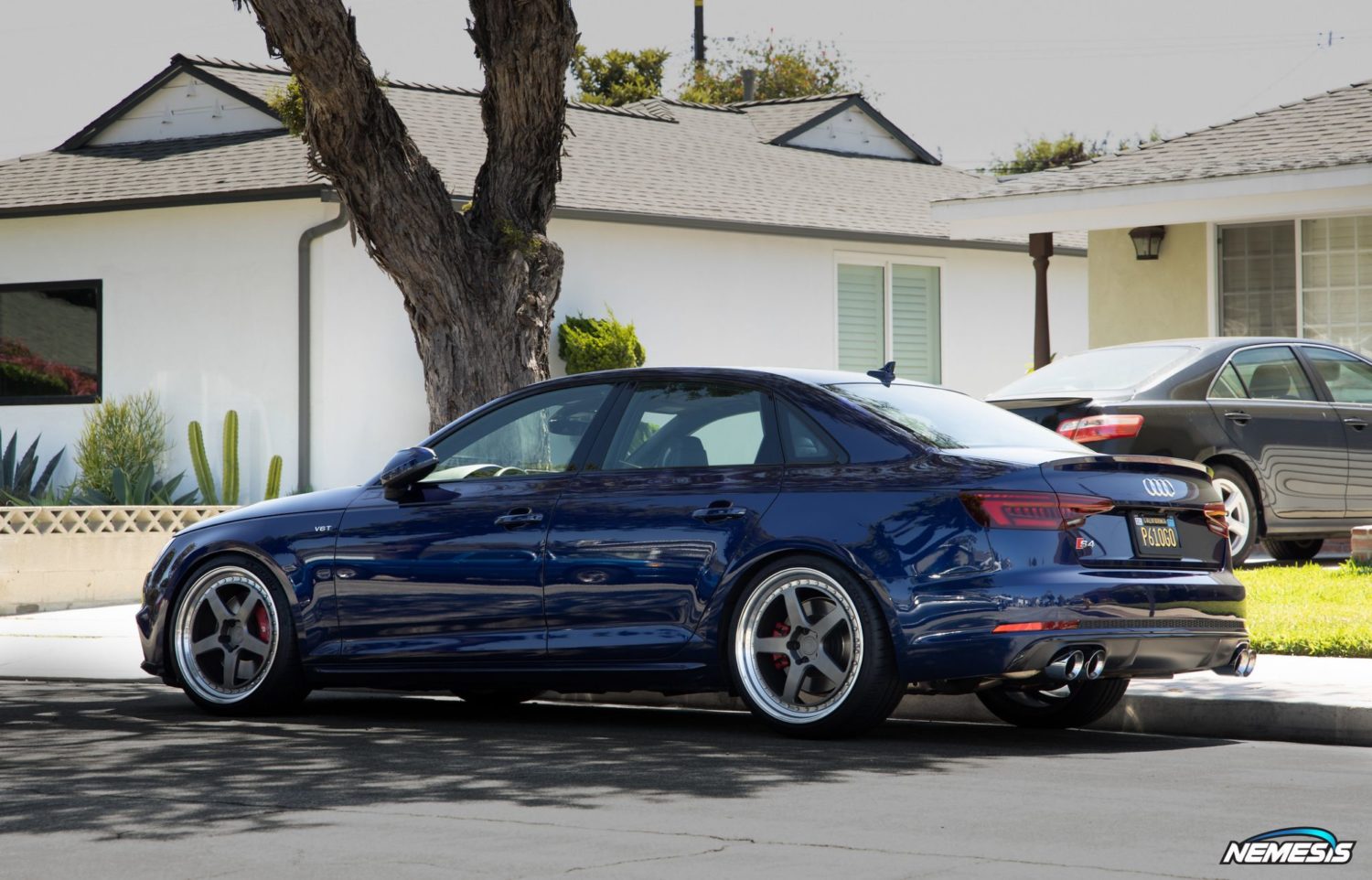 Audi S4 B9 Blue with BC Forged MLE05 Aftermarket Wheels Wheel | Wheel Front