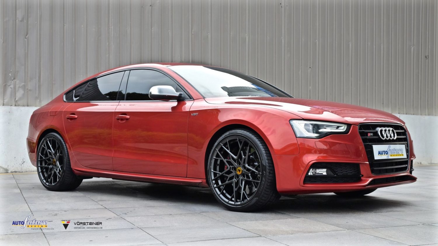 Audi S5 B8 Red with Vorsteiner V-FF 111 Aftermarket Wheels | Wheel Front
