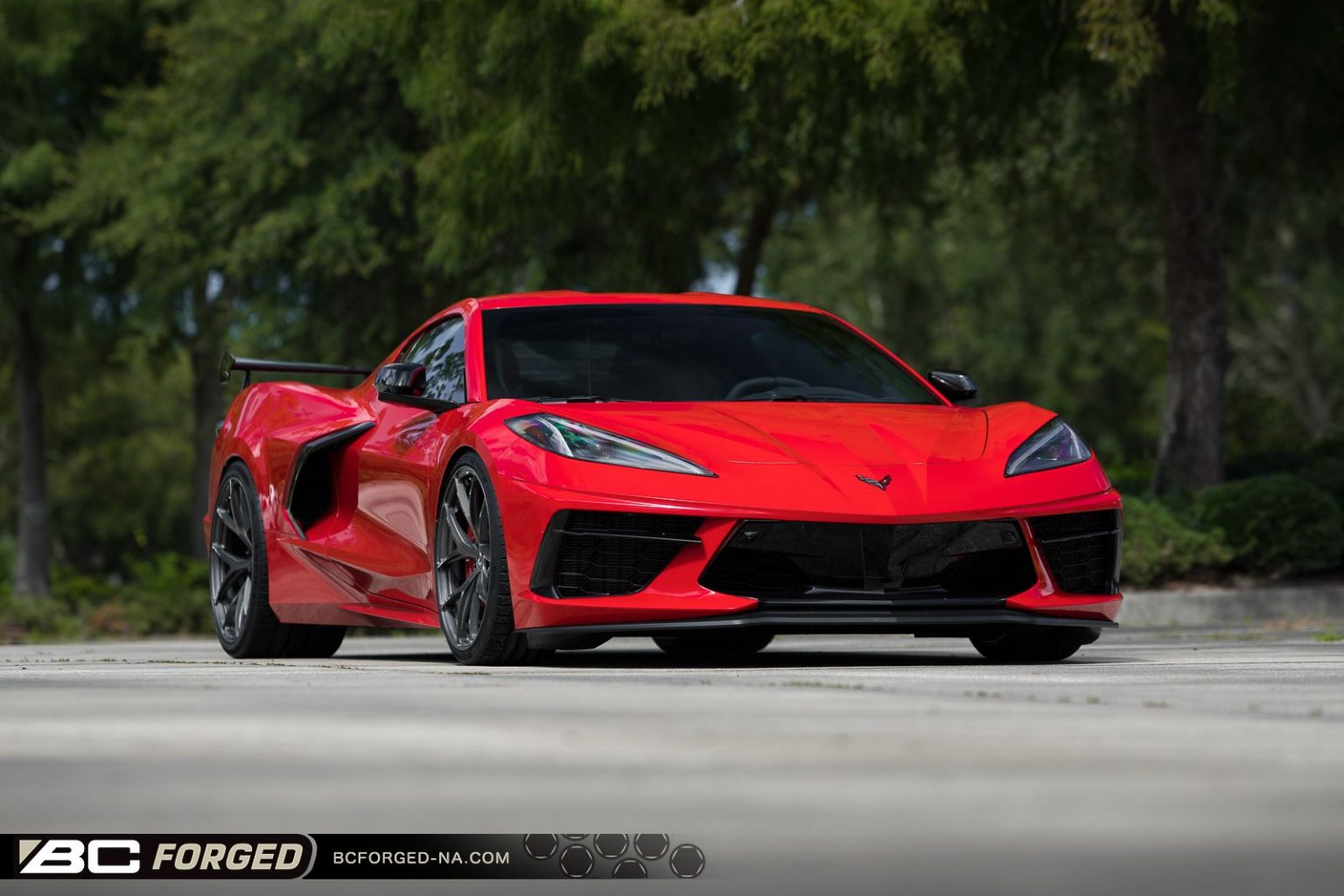 Chevrolet Corvette C8 Stingray Red BC Forged RZ21 | Wheel Front