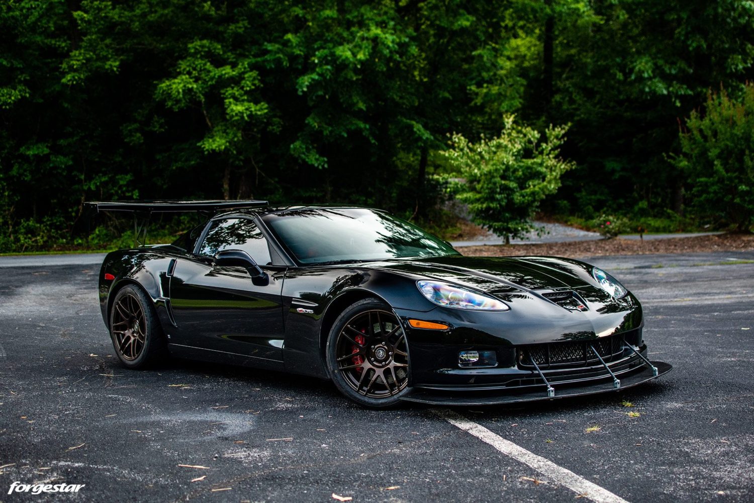 Chevrolet Corvette C6 Z06 Black Forgestar F14 | Wheel Front