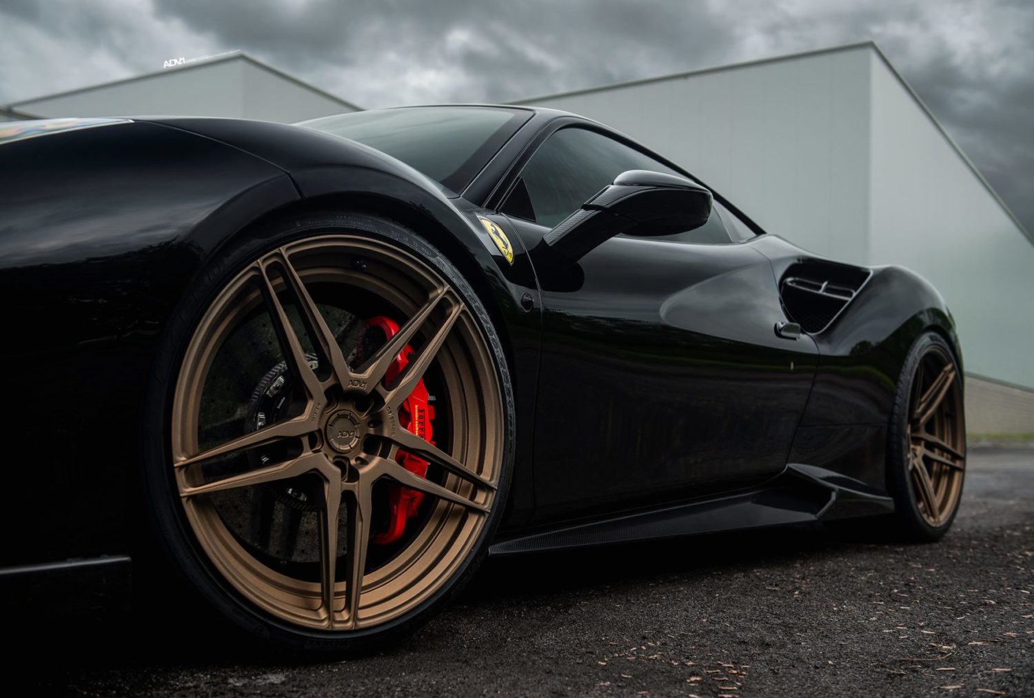 Ferrari 488 GTB Black ADV.1 ADV05 M.V2 CS | Wheel Front