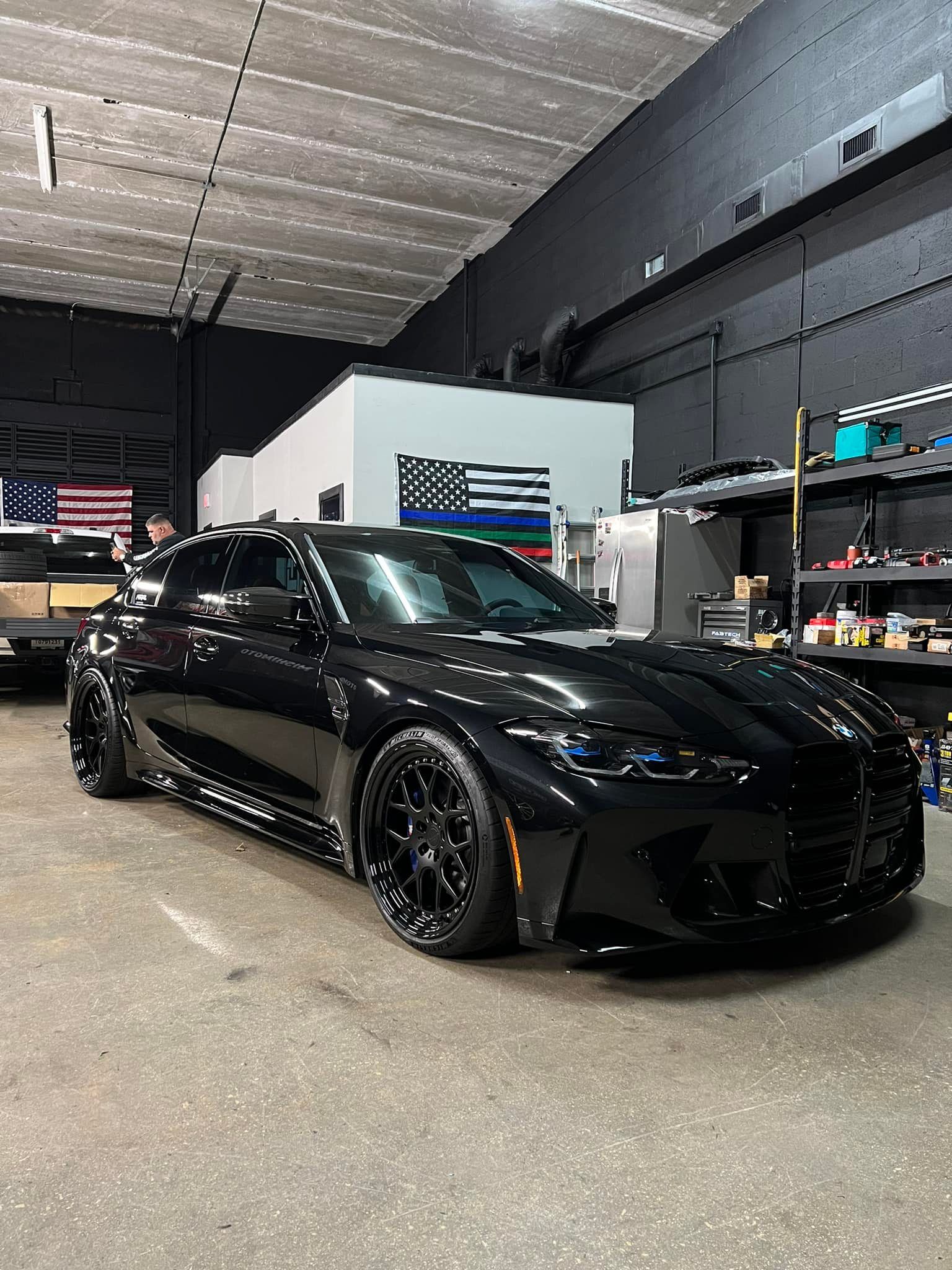 BMW M3 G80 Black Velgen SL 7 Wheel Wheel Front BMW M3 G80 Black Velgen SL 7 Wheel Wheel Front