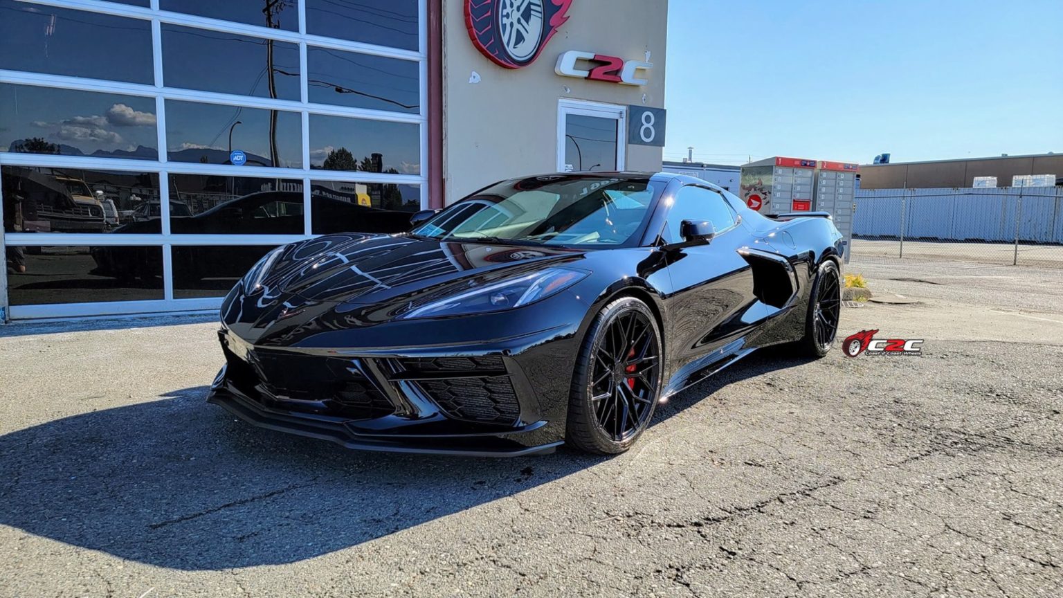 Chevrolet Corvette C8 Stingray Black Avant Garde M520-R | Wheel Front