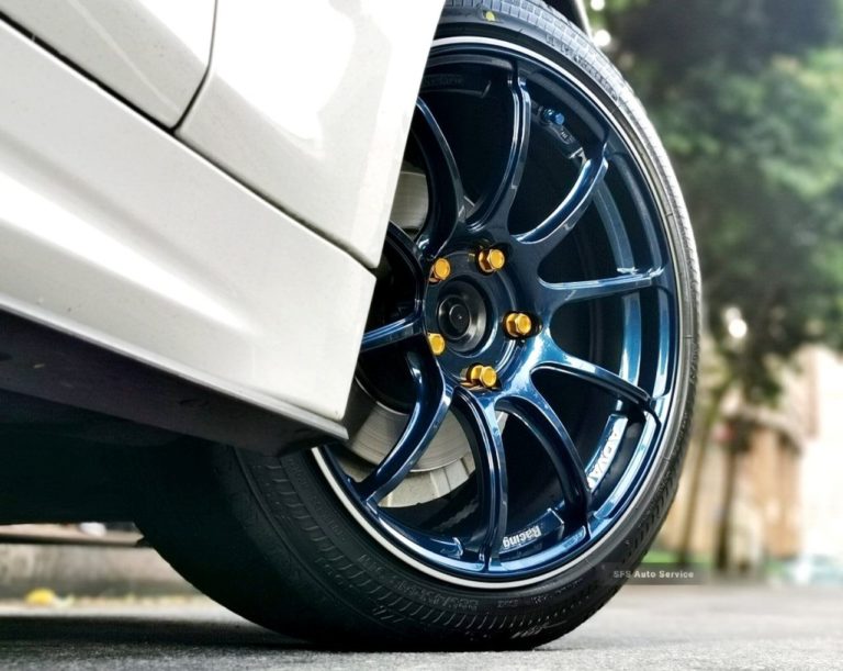 BMW 430i F3X White with Advan RZ II Aftermarket Wheels | Wheel Front