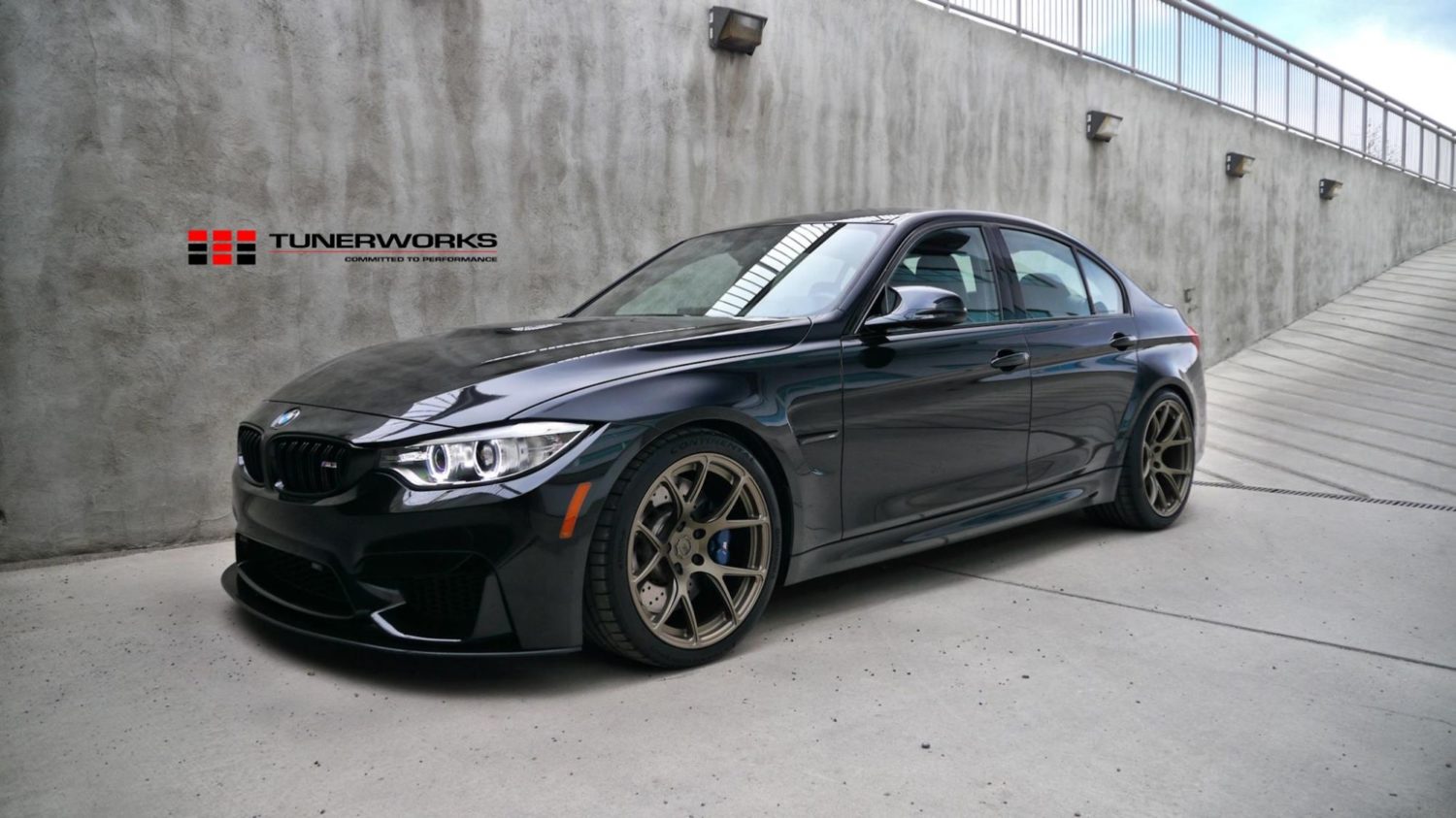 BMW M3 F80 Black with Bronze BC Forged RZ05 Aftermarket Wheels | Wheel ...