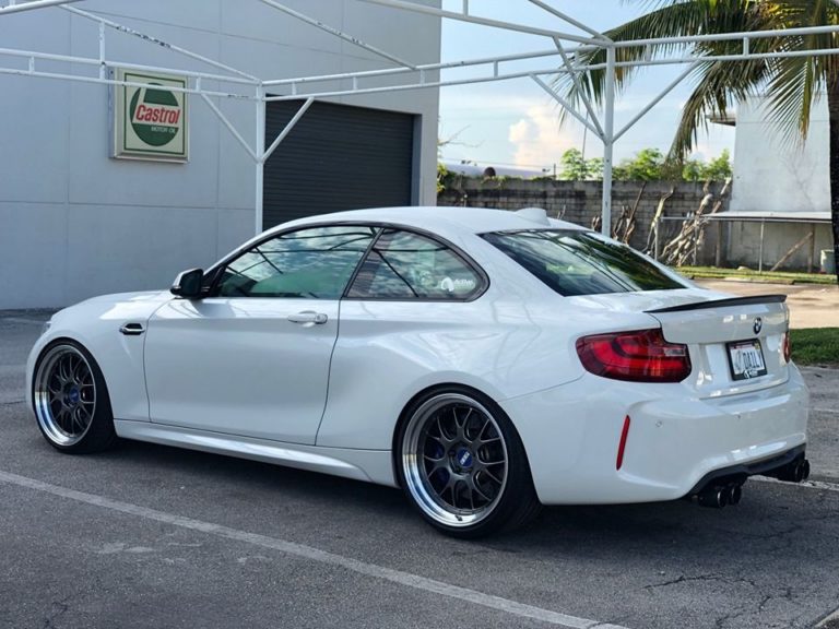 BMW M2 F87 White with BBS LM-R Aftermarket Wheels | Wheel Front