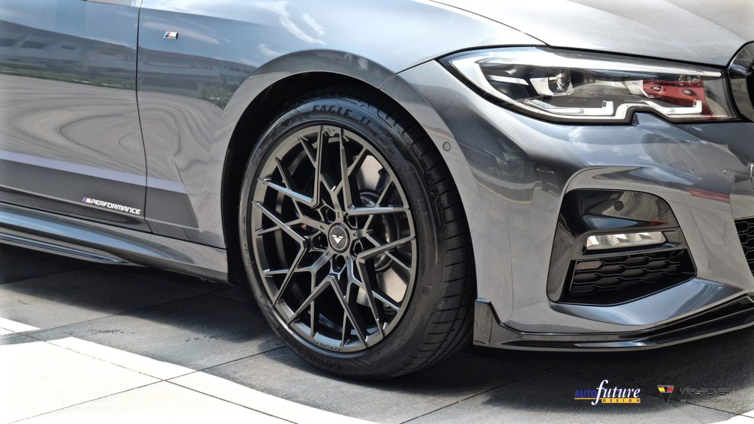 BMW 3 series G20 Grey with Vorsteiner V-FF 111 Aftermarket Wheels ...