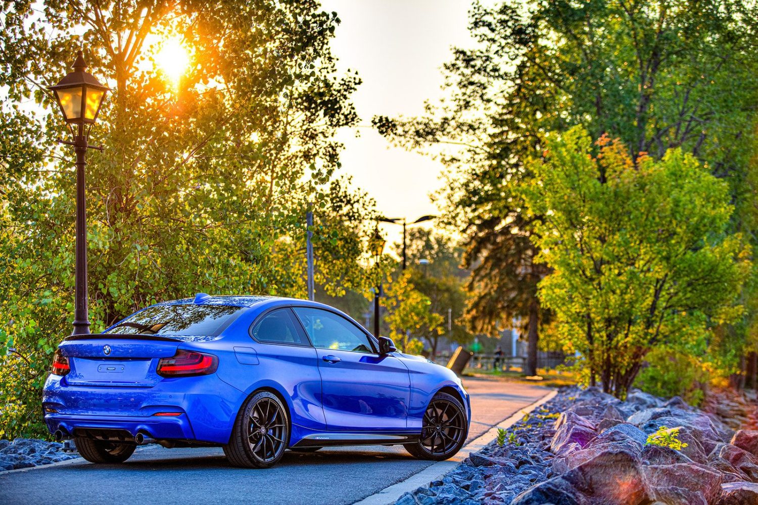 BMW 2 series M240i F22 Blue with Vorsteiner V-FF 108 Aftermarket Wheels ...