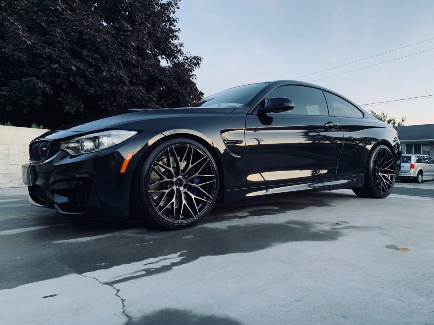 BMW M4 F82 Black with Zito ZF01 Aftermarket Wheels | Wheel Front