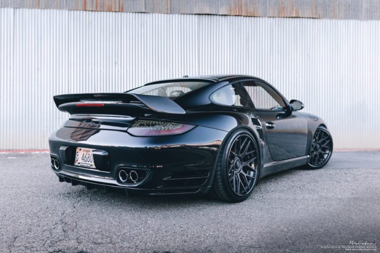 Porsche 911 Turbo 997 Black Brixton Forged CM16 Targa | Wheel Front