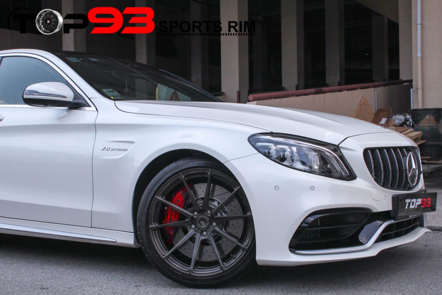 Mercedes-Benz C63S AMG W205 White BC Forged EH173 | Wheel Front