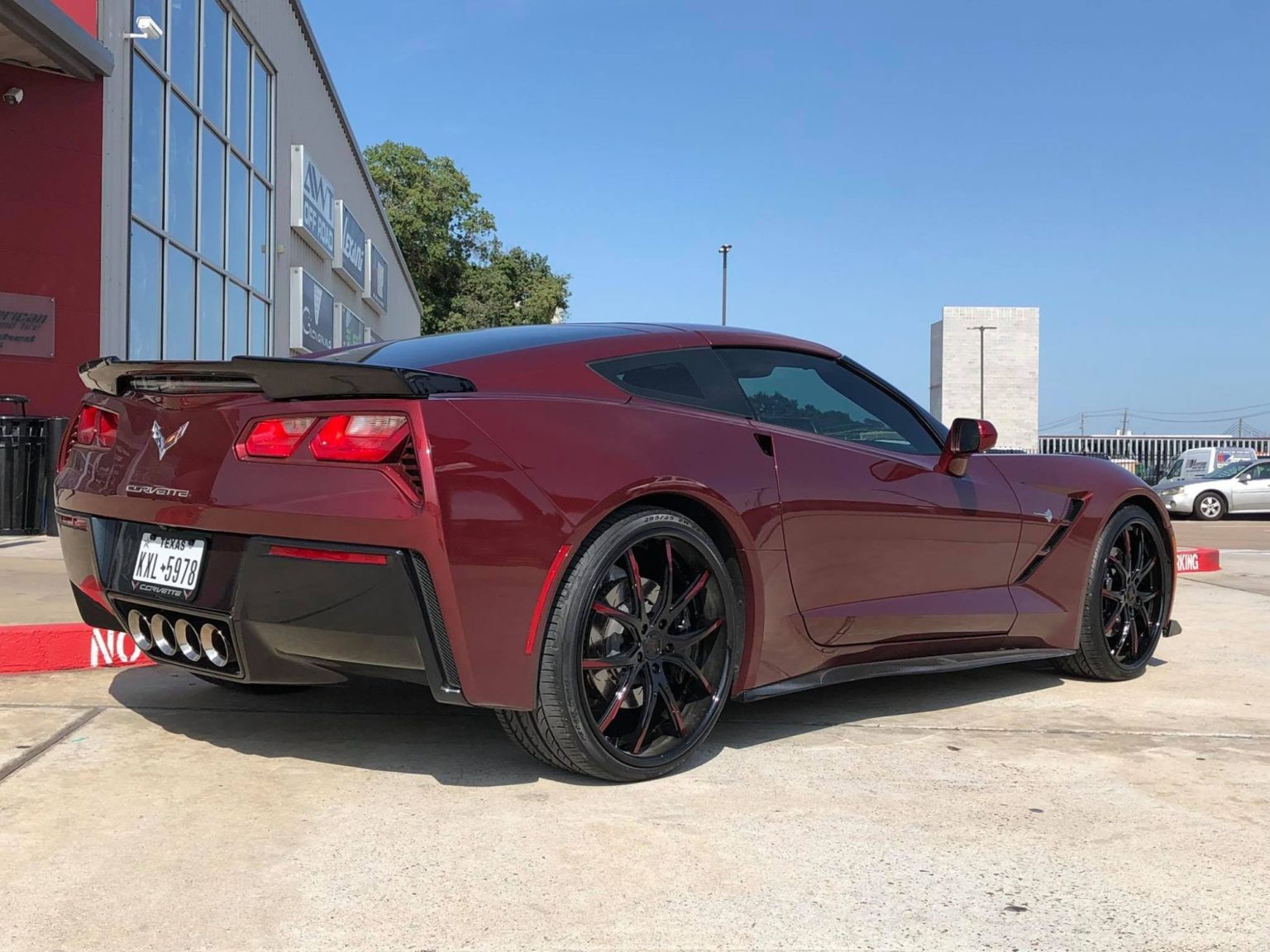 Chevrolet Corvette C7 Stingray Burgundy Lexani LZ-102 | Wheel Front