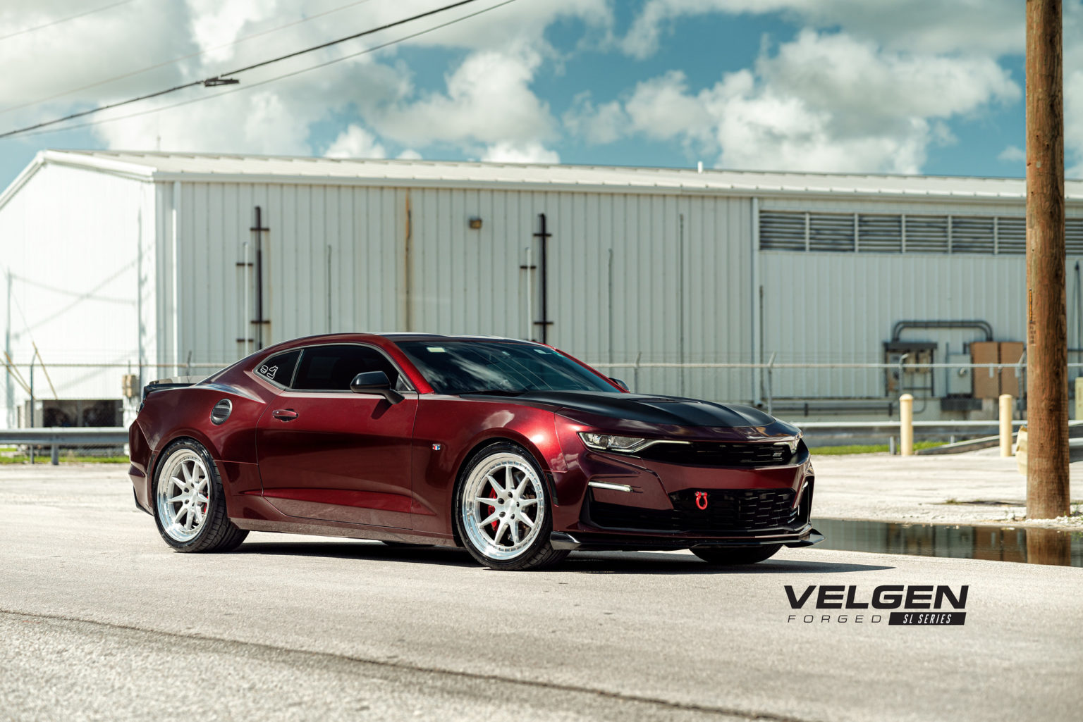 Chevrolet Camaro SS 6th Gen Burgundy Velgen SL-9 | Wheel Front