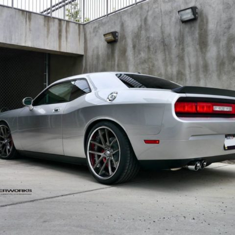 Dodge Challenger SRT8 Silver with Nutek Wheels 755 Aftermarket Wheels ...
