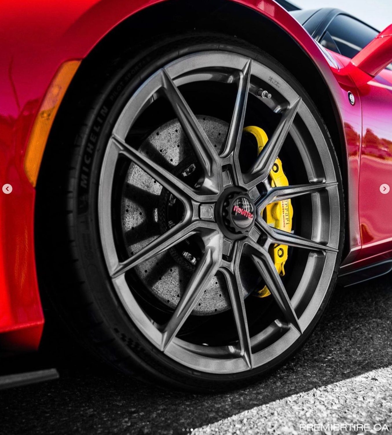 Ferrari F8 Tributo Red Vossen Novitec NF10 | Wheel Front