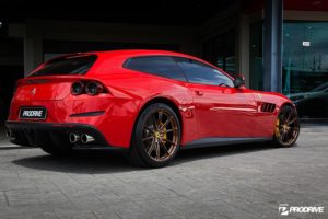 Ferrari GTC4 Lusso Red with Bronze HRE P104SC Aftermarket Wheels ...