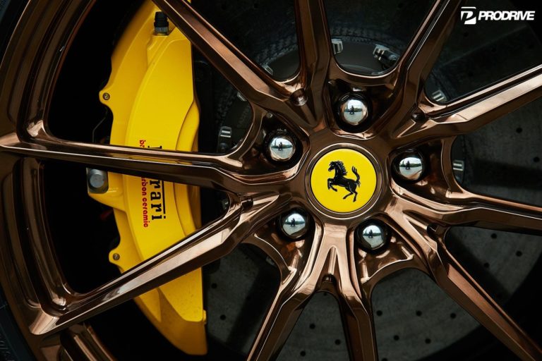 Ferrari GTC4 Lusso Red with Bronze HRE P104SC Aftermarket Wheels ...