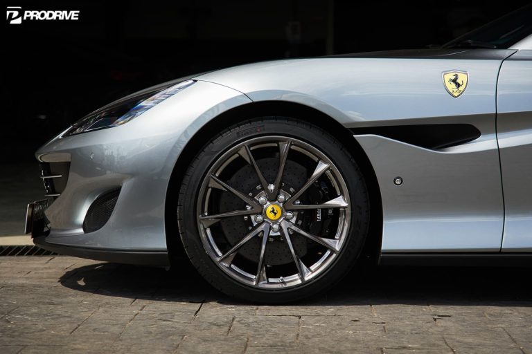 Ferrari Portofino Grey with HRE P204 Aftermarket Wheels | Wheel Front