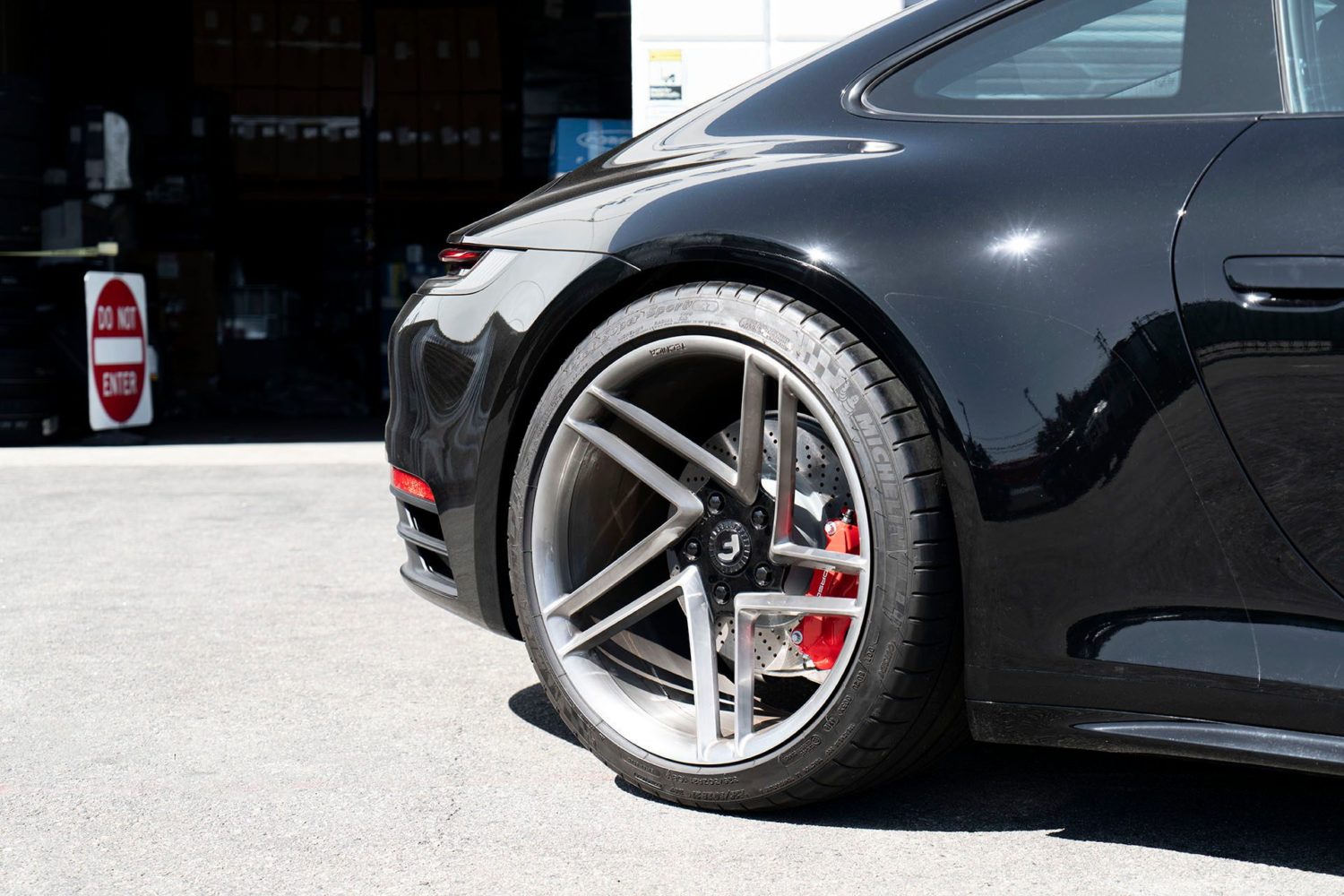 Porsche 911 Carrera 992 Black with Forgiato TEC Mono 1.7 Directional ...