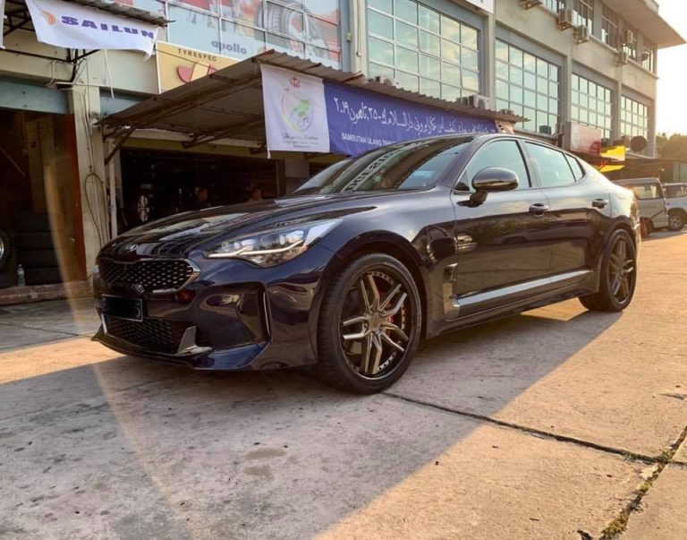 Kia Stinger Black with Bronze Niche Methos M195 Aftermarket Wheels ...