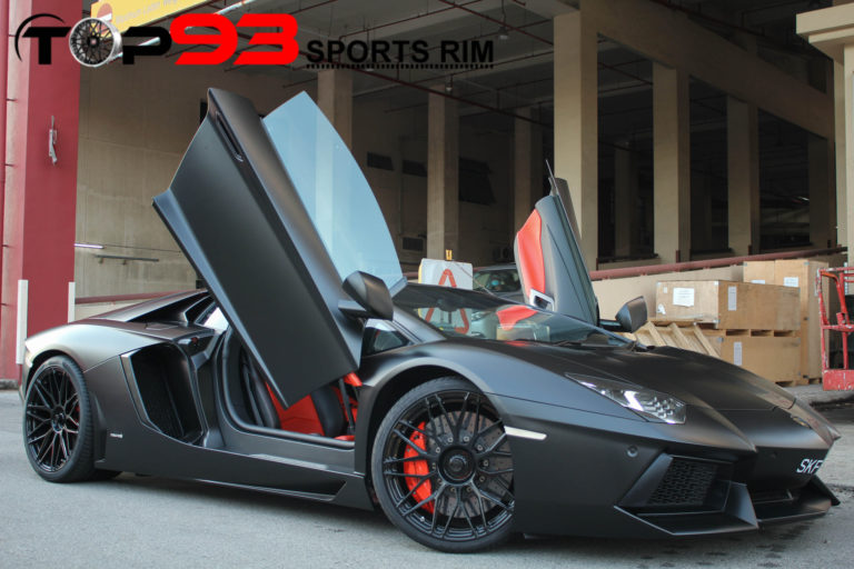 Lamborghini Aventador Black BC Forged EH308 | Wheel Front