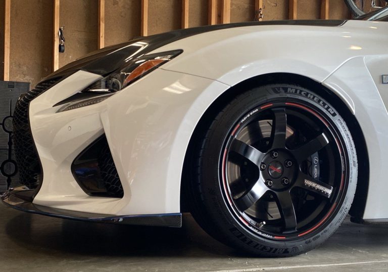 Lexus RC F White Rays Volk TE37 Saga Time Attack Edition | Wheel Front
