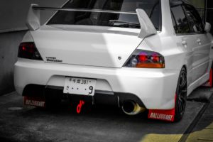 Mitsubishi Evolution IX White Advan RS2 | Wheel Front