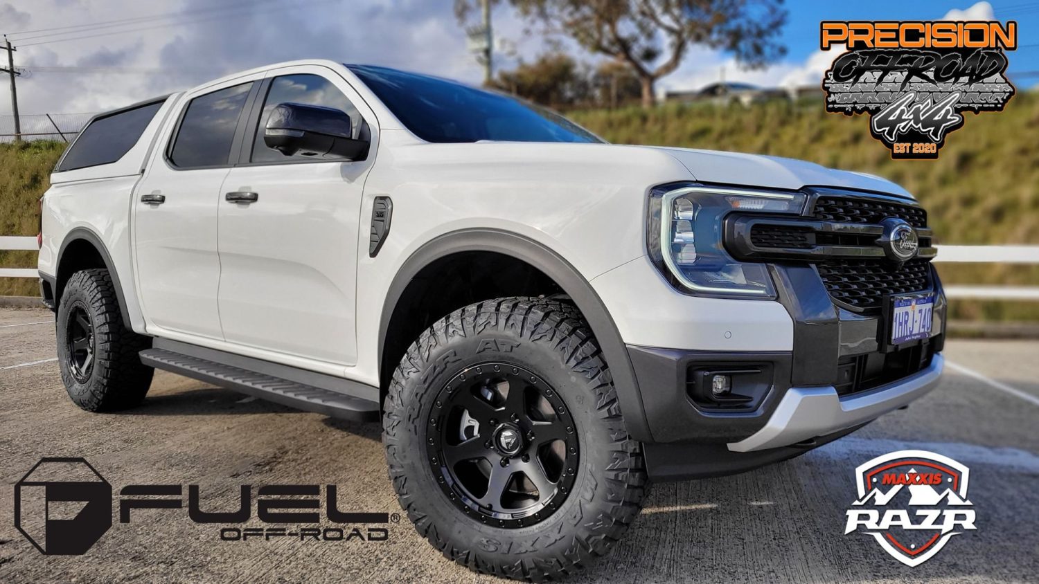 Ford Ranger Next-Gen White Fuel Off-Road Ripper D589 | Wheel Front